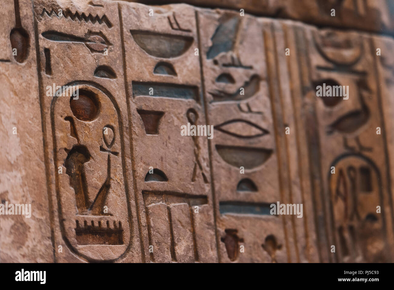 Ancient egyptian hieroglyphs, draws and signs Stock Photo - Alamy