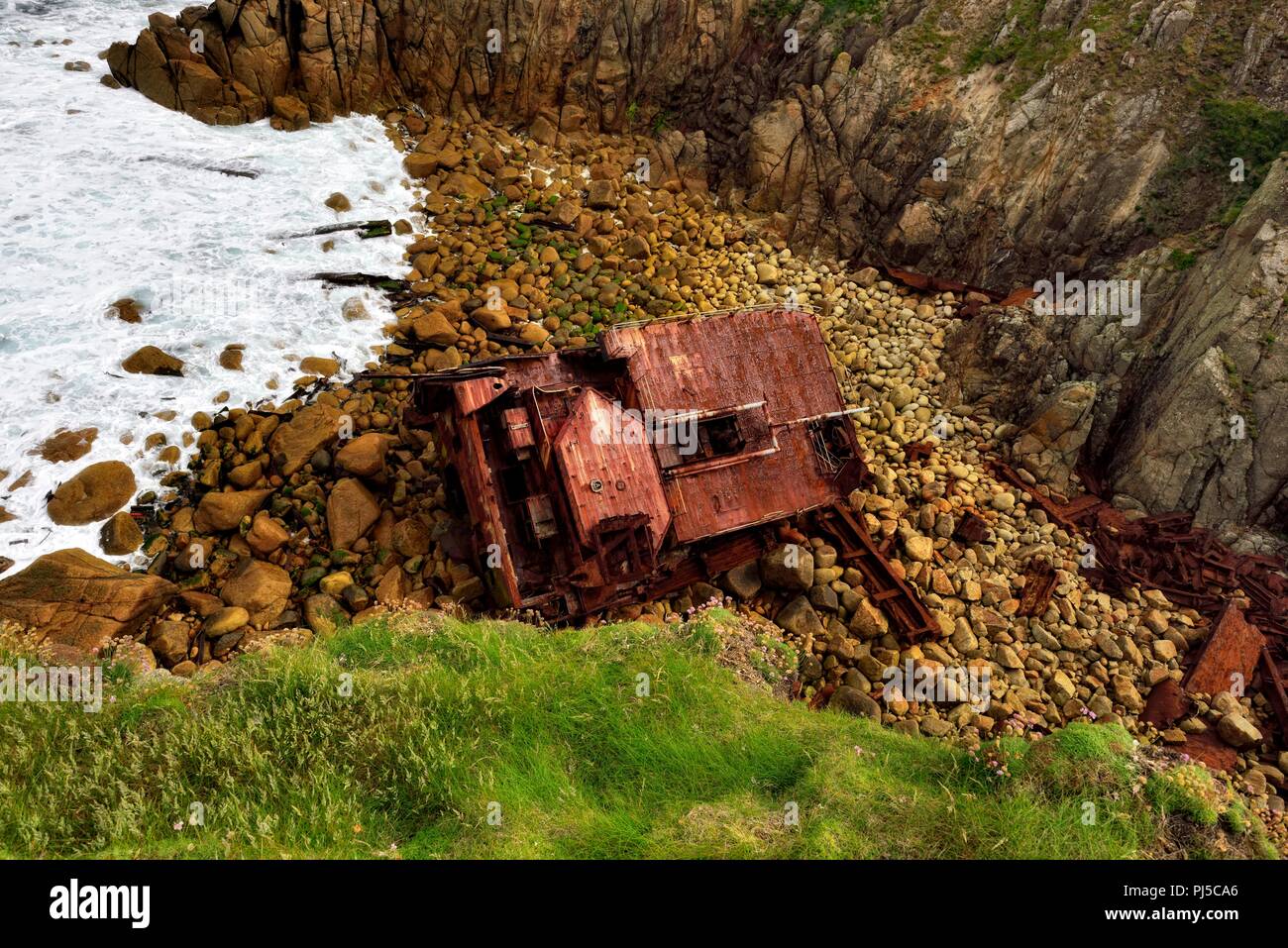 RMS Mulheim German Cargo Ship wreck,Mayon Cliff,Lands End,Cornwall ...
