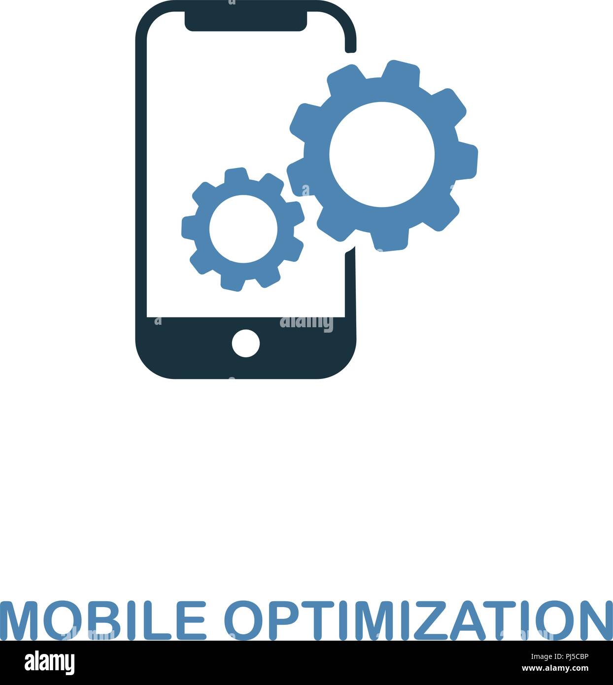 Mobile Friendly icon. Simple element illustration in 2 colors design ...