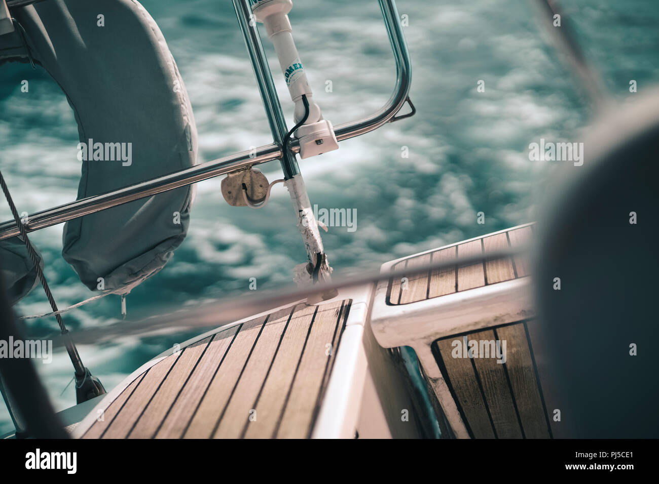 Sailing Boat action Stock Photo - Alamy