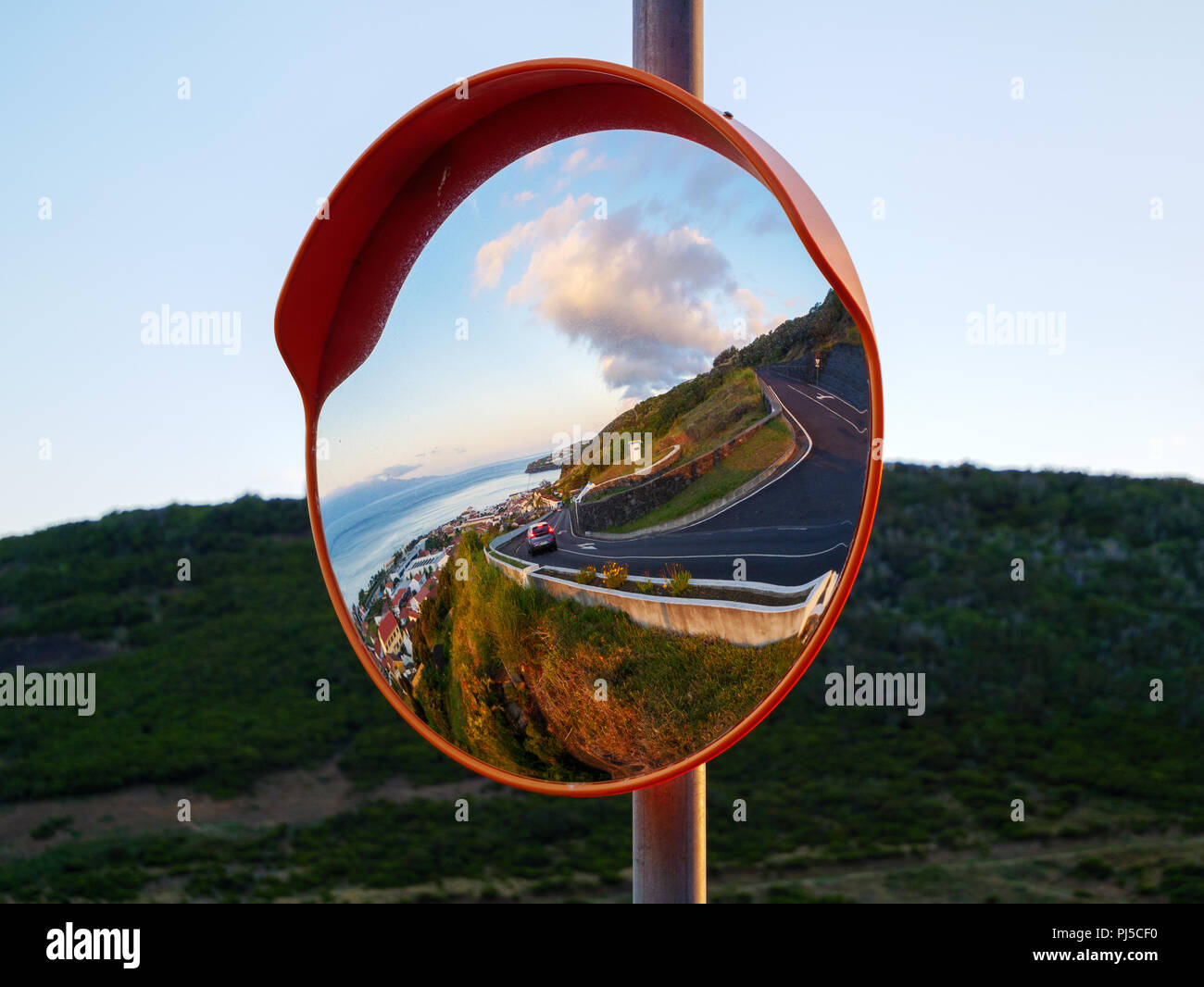 Traffic mirror at curve hi-res stock photography and images - Alamy