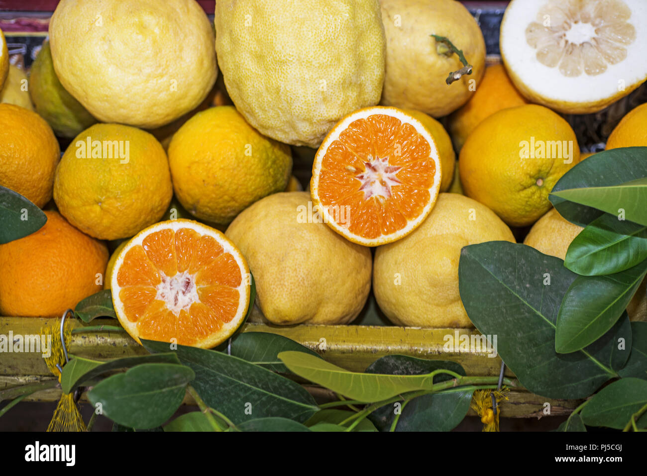 Summer fruits in box. Sunny summer day. Healthy food photo Stock Photo ...