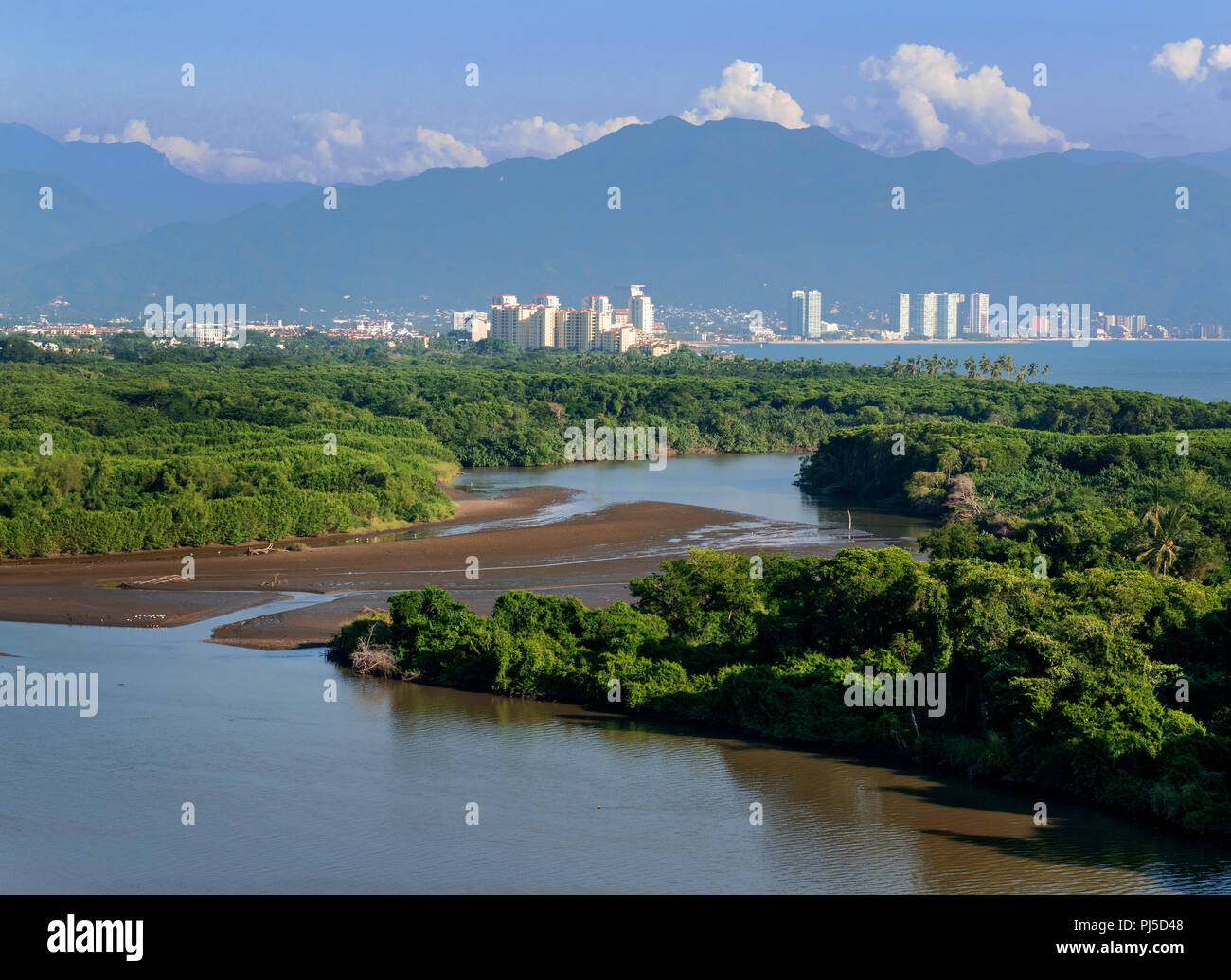View of Puerto Vallarta over Ameca River Stock Photo - Alamy