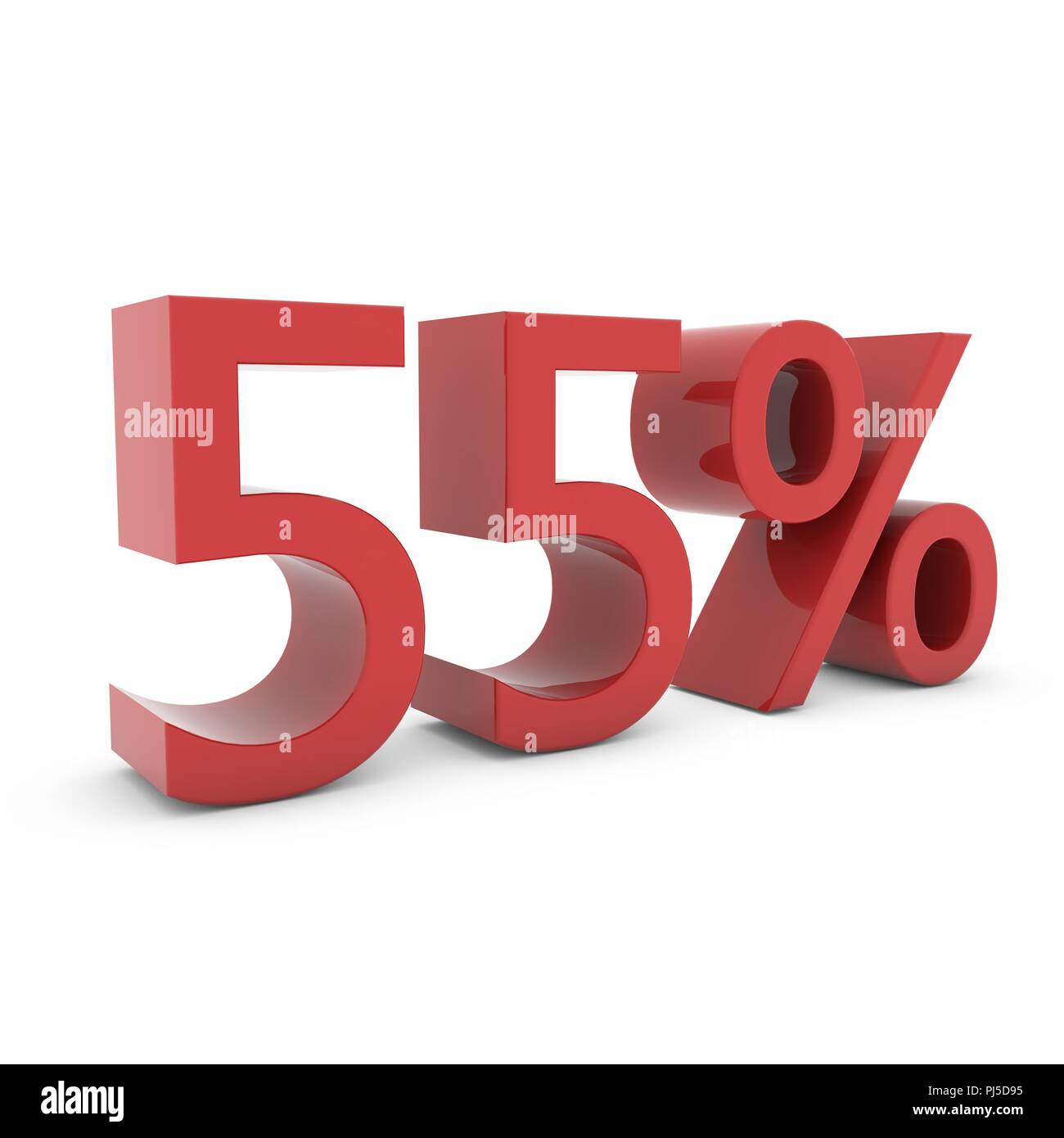 Fifty Five Percent 55 Stock Photo - Alamy