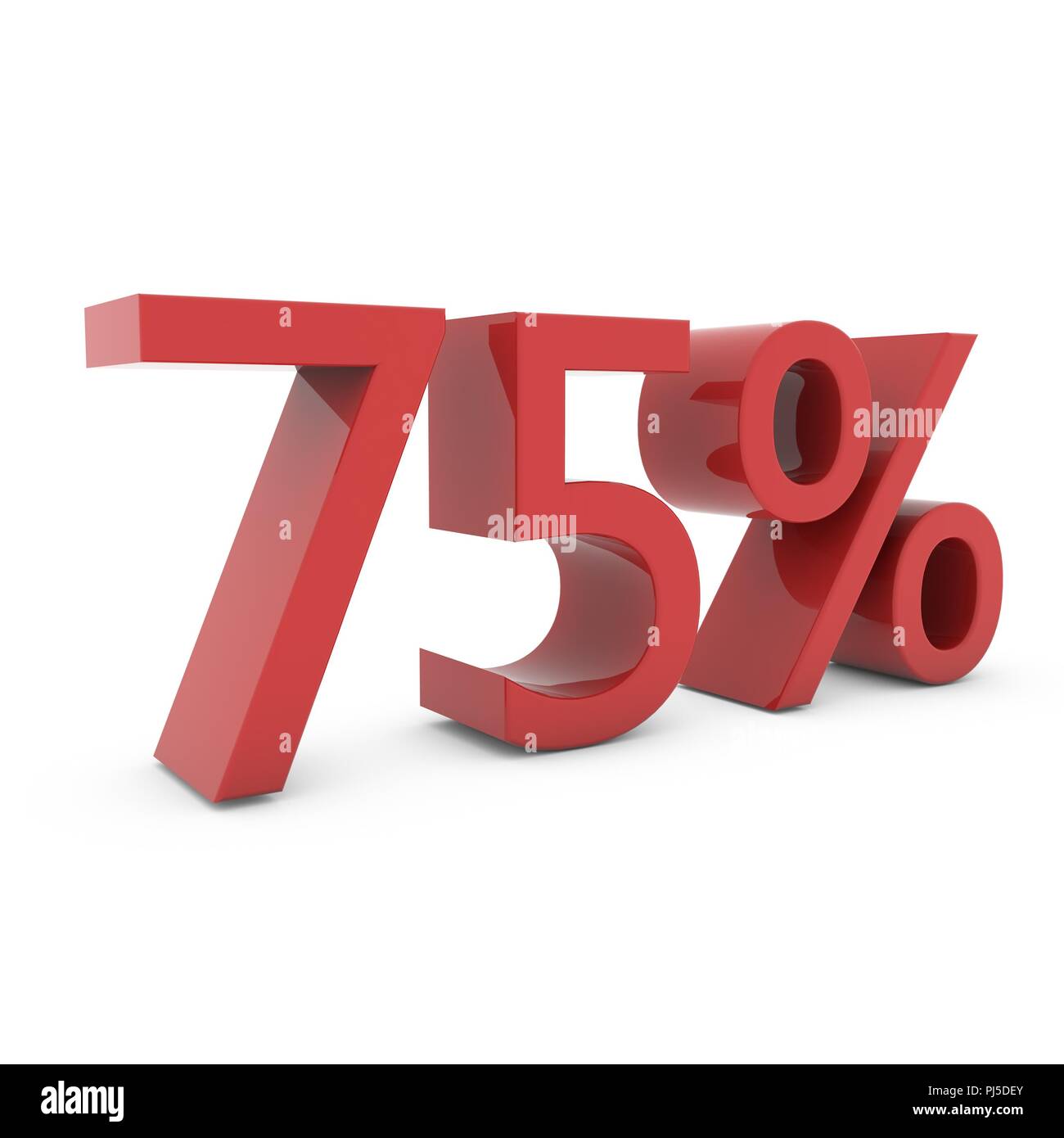 Seventy Five Percent 75 Stock Photo - Alamy