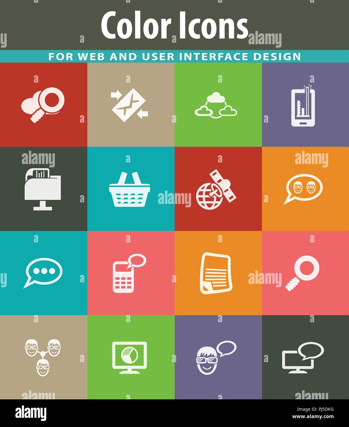 Data analytic and social network icons set Stock Vector Image & Art - Alamy