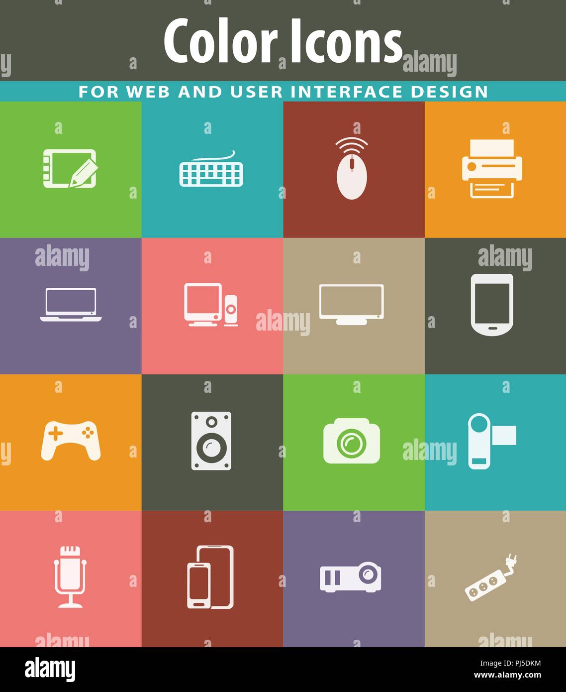 Devices icons set Stock Vector Image & Art - Alamy