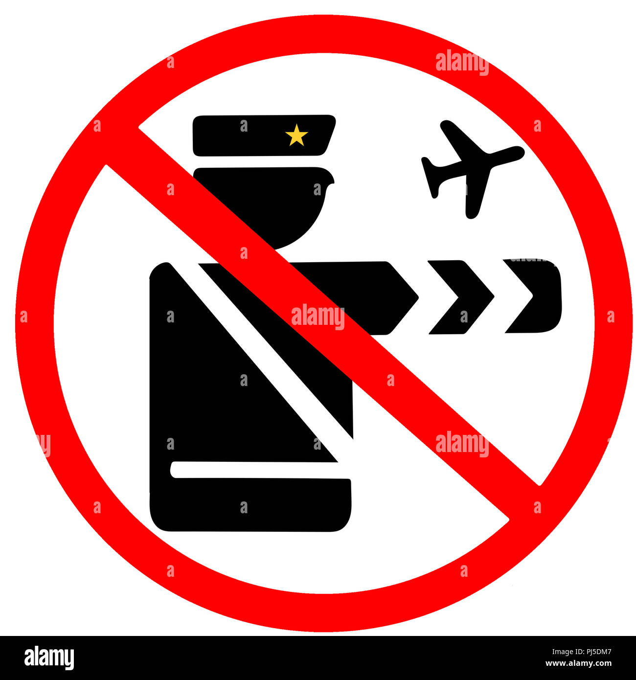 customs control in airport prohibition circular red road sign isolated ...