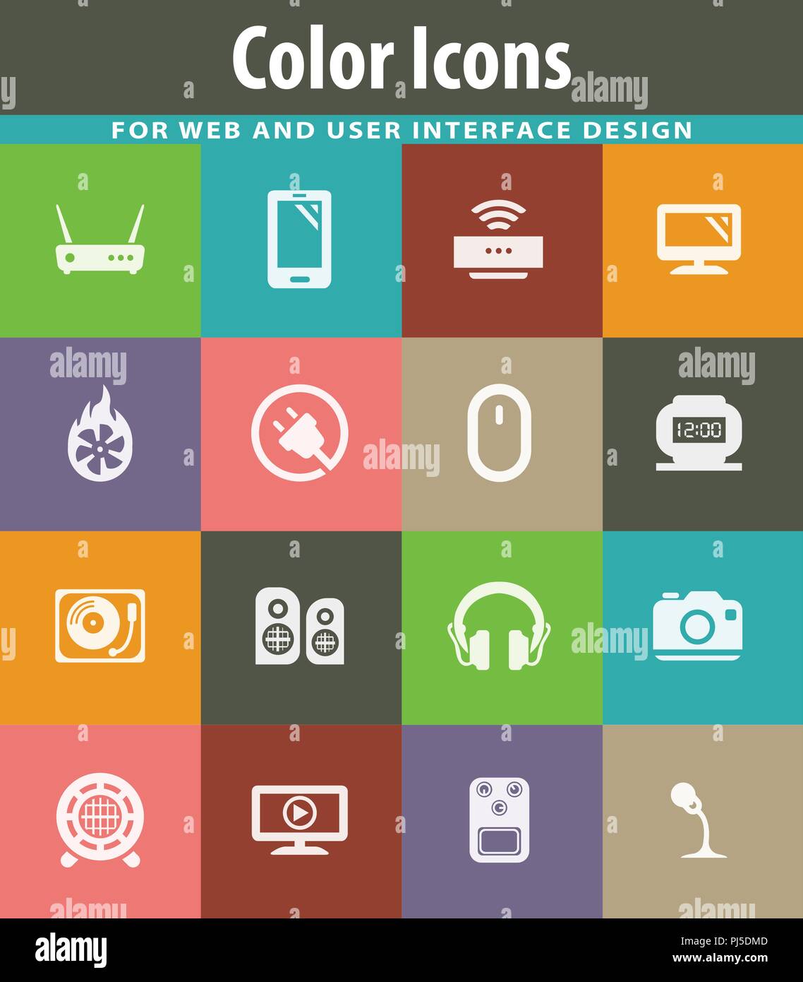 Devices icons set Stock Vector Image & Art - Alamy