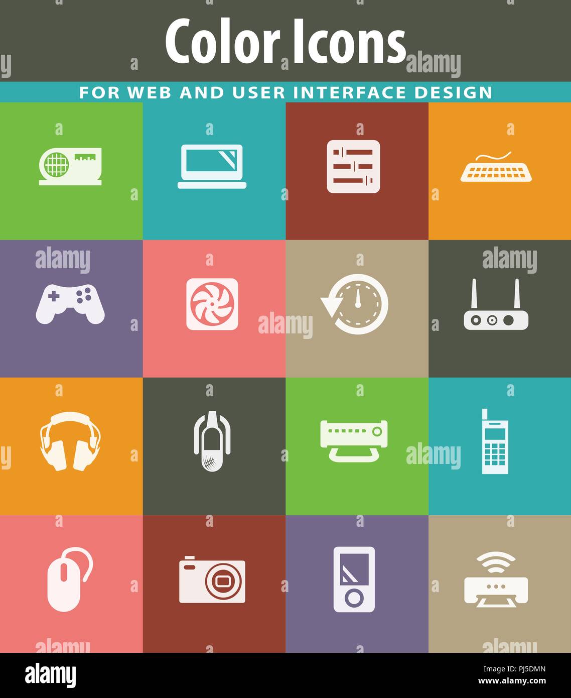 Devices icons set Stock Vector Image & Art - Alamy