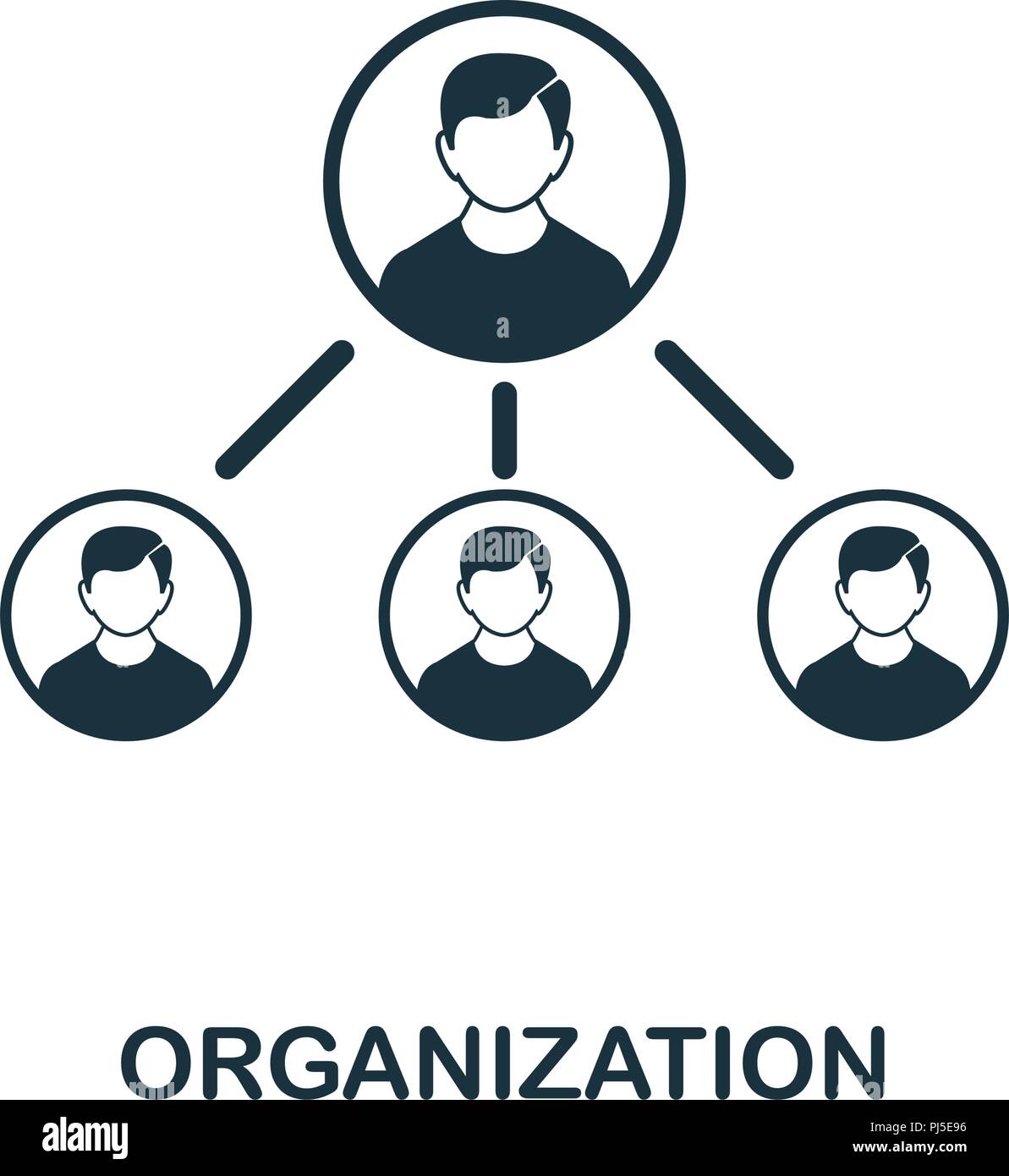Organization icon. Monochrome style design from management collection ...