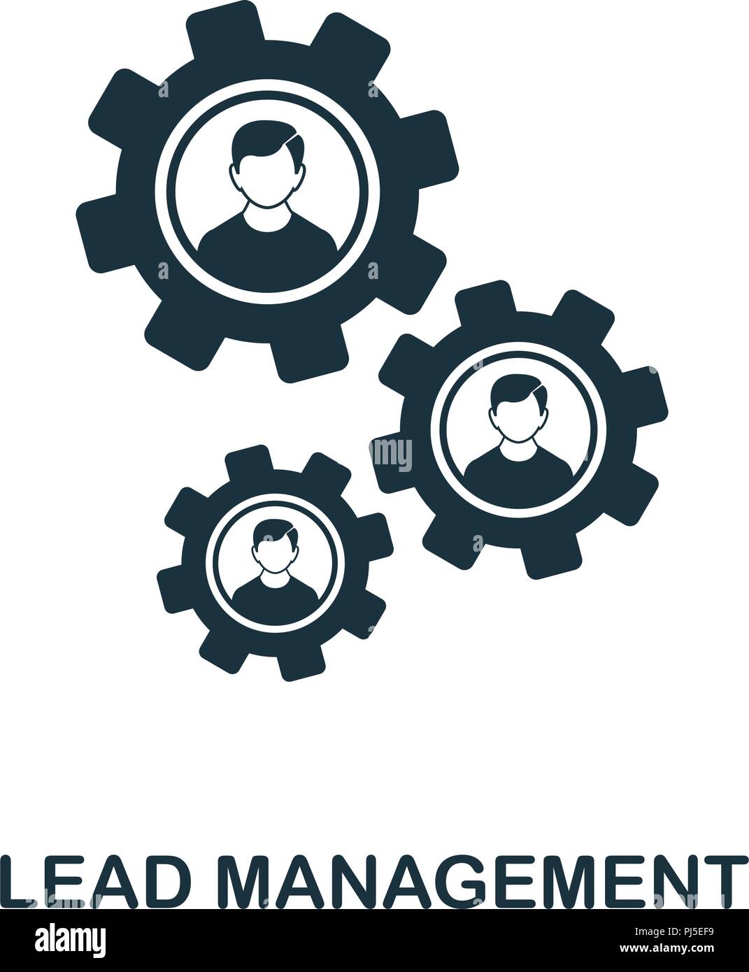 Lead Management icon. Monochrome style design from management ...