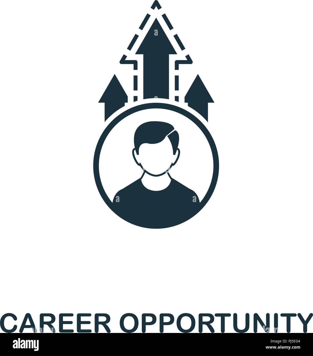 Career Opportunity icon. Monochrome style design from management ...