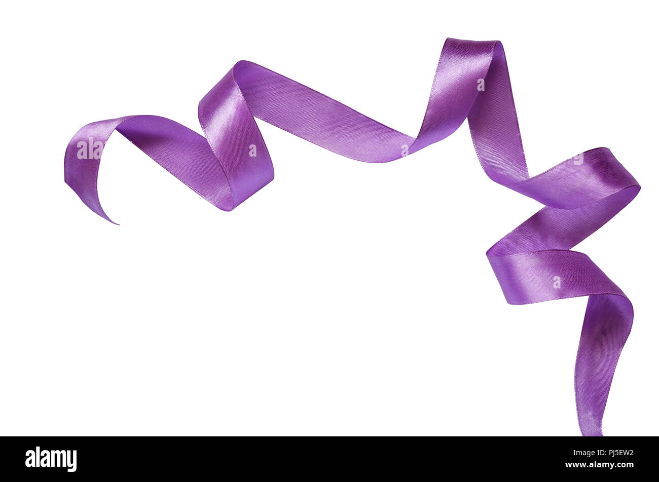 Twisted violet silk ribbon isolated on white Stock Photo - Alamy