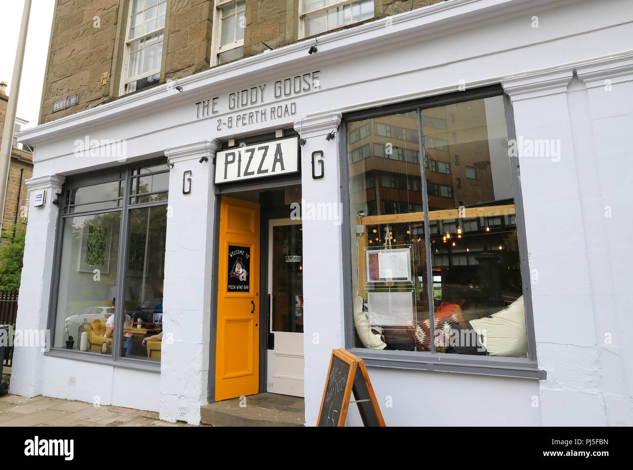 The Giddy Goose pizza wine bar on Perth Road, in Dundee, in Scotland ...