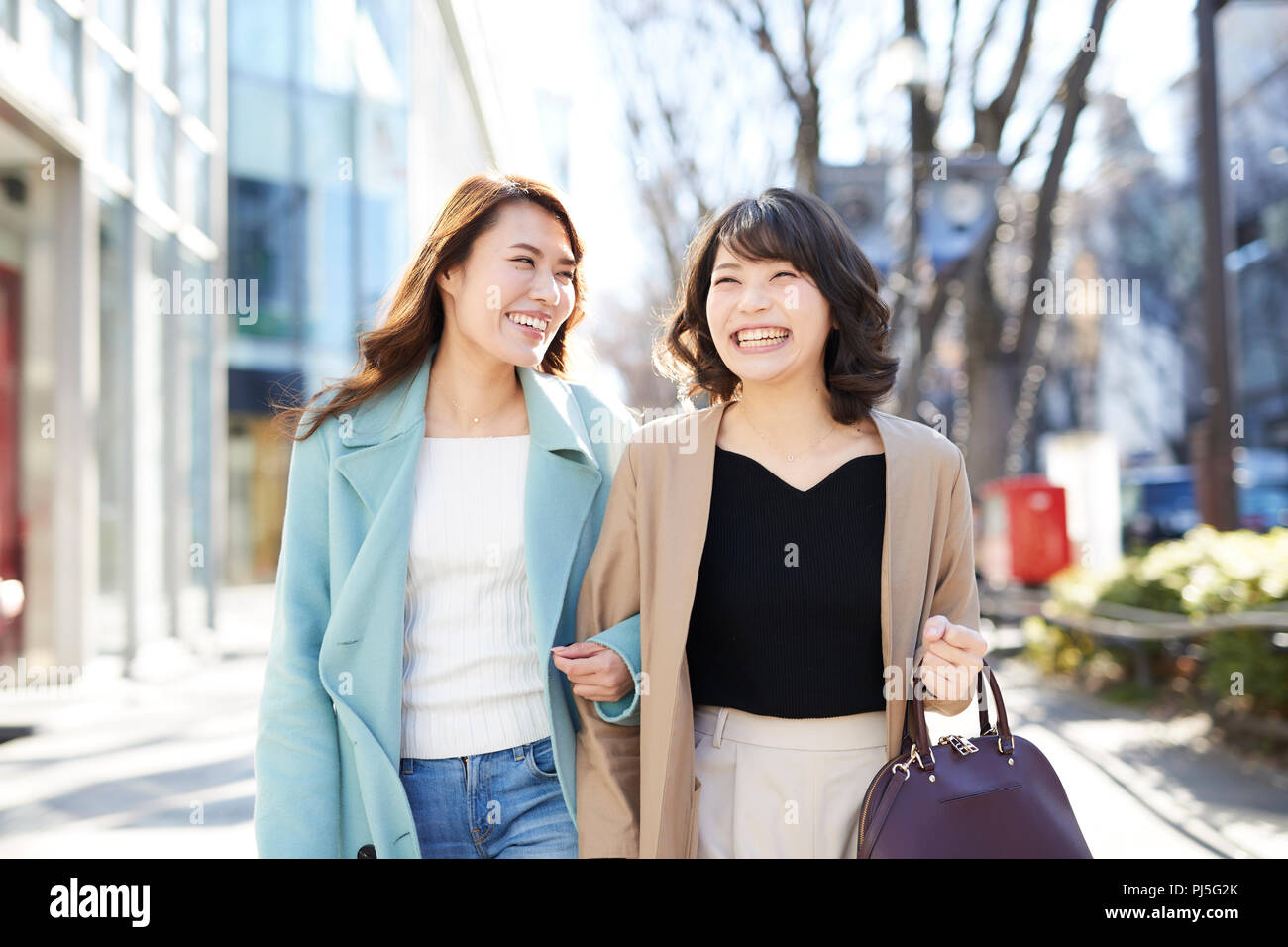 Japanese women window shopping downtown Tokyo Stock Photo - Alamy