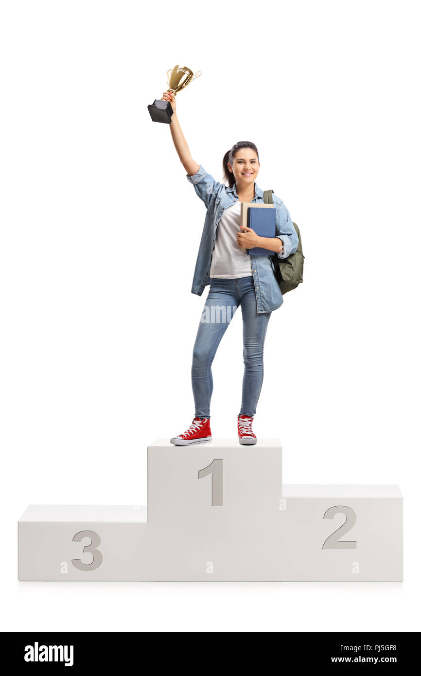 Caucasian student podium Cut Out Stock Images & Pictures - Alamy