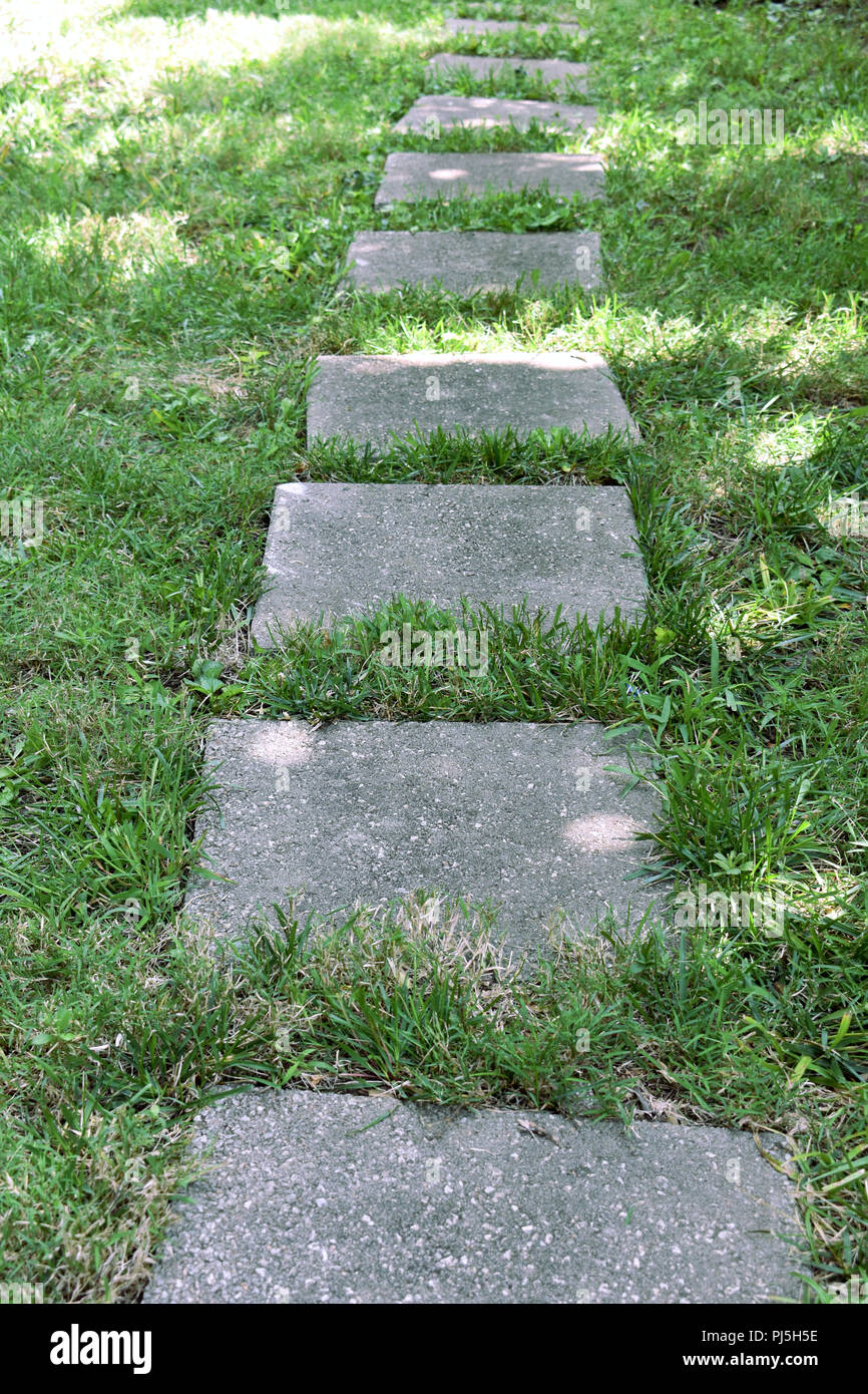 Concrete stepping stone hi-res stock photography and images - Alamy