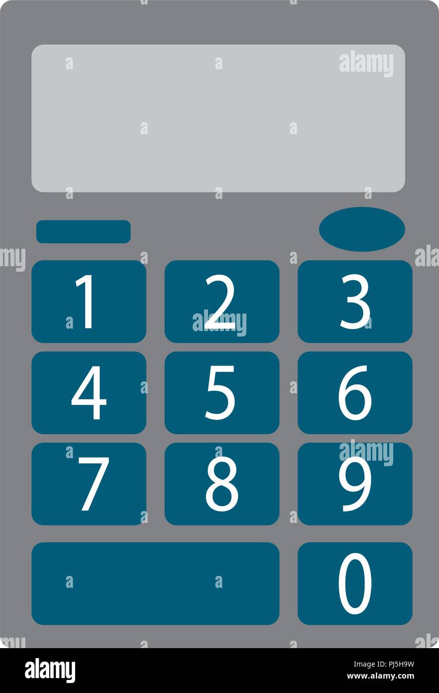 Top view modern calculator Stock Vector Images - Alamy