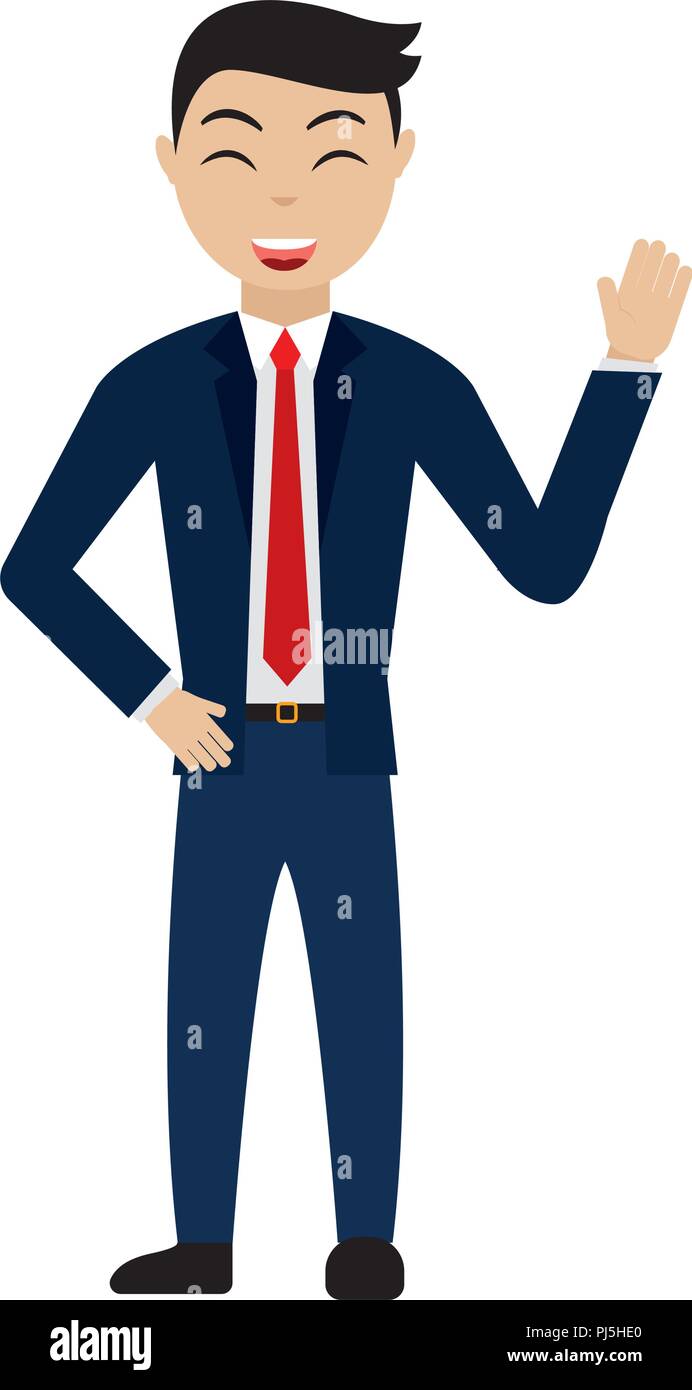 Happy businessman smiling office Stock Vector Images - Alamy