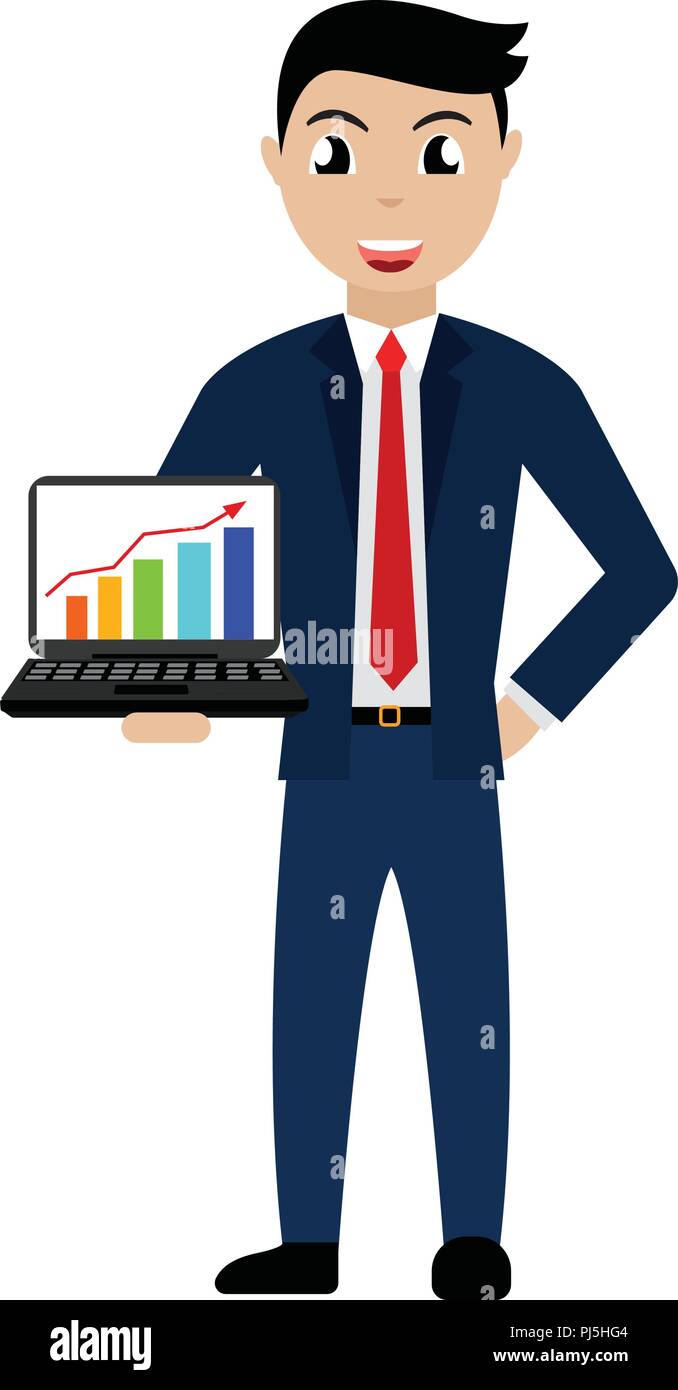 Smiling businessman successful manager Stock Vector Images - Alamy
