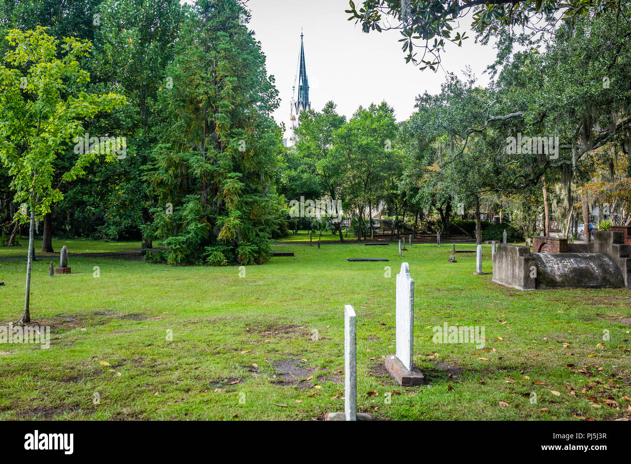 A view of a colonial era cemetery during the daytime Stock Photo - Alamy