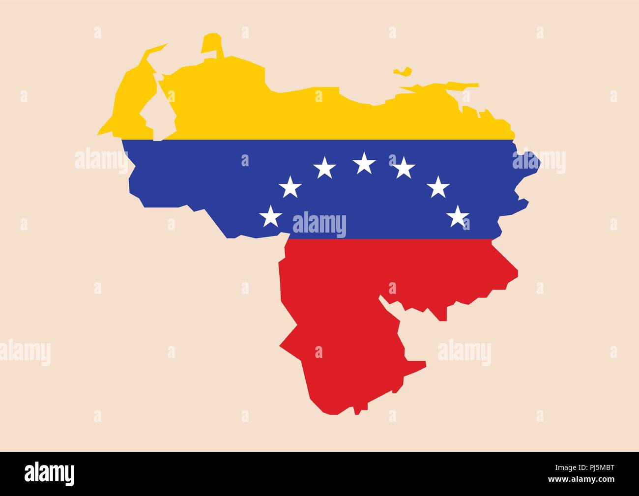 Venezuela map with flag inside. vector illustration Stock Vector Image ...
