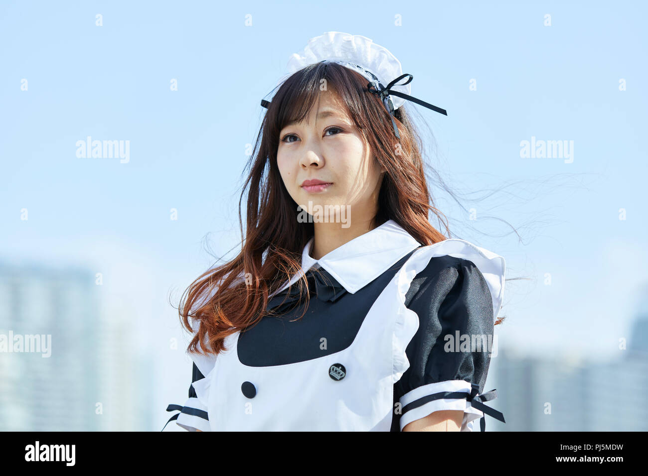 Japanese maid cosplay Stock Photo - Alamy