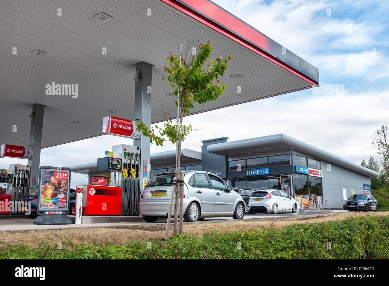 Texaco gateway service station with Greggs WHSmith and Spar shops in ...