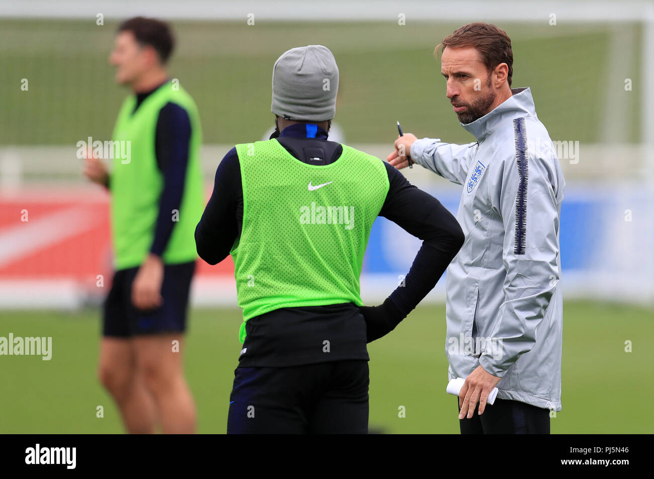England's Danny Rose and manager Gareth Southgate during a training ...