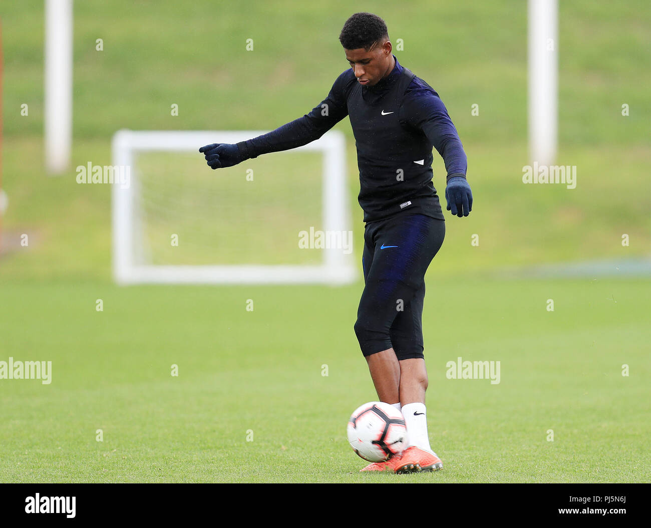 England's Marcus Rashford during a training session at St Georges' Park ...
