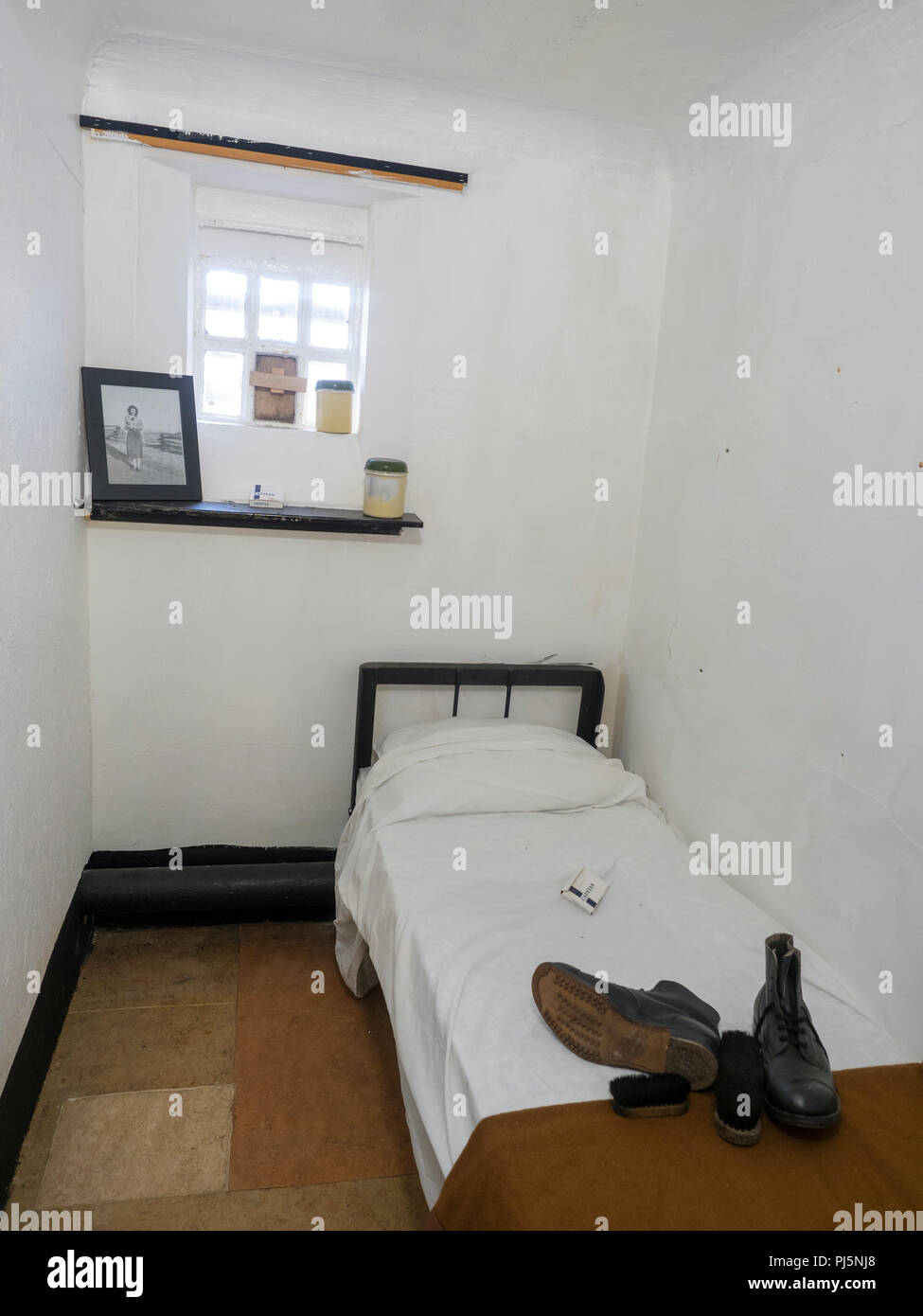 One of the cells at Peterhead Prison, Scotland. Originally opened in ...