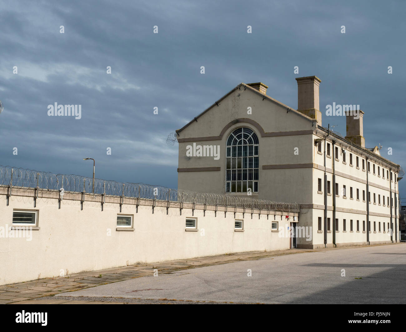 Cell blocks and buildings at Peterhead Prison, Scotland. Originally ...