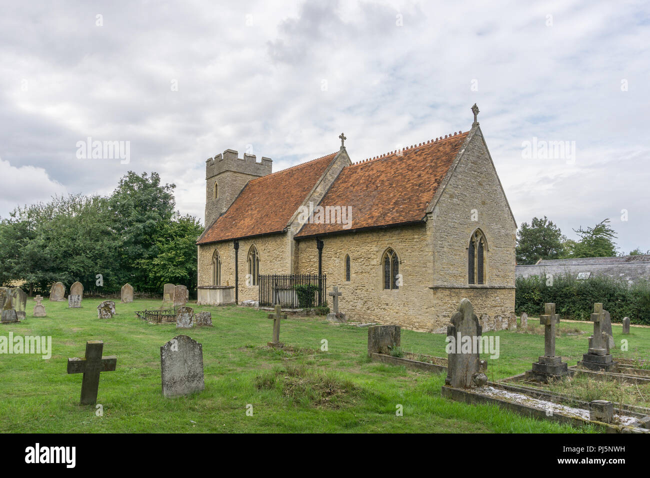 The parish church of St Mary in the village of Cold Brayfield ...