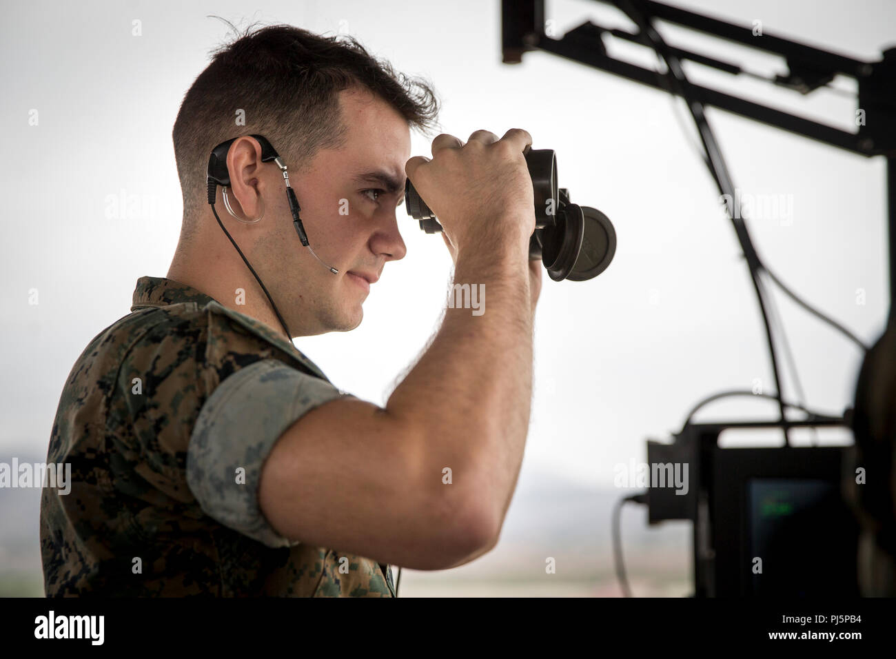 U.S. Marine Corps Lance Cpl. Devin Beasley, air traffic controller ...
