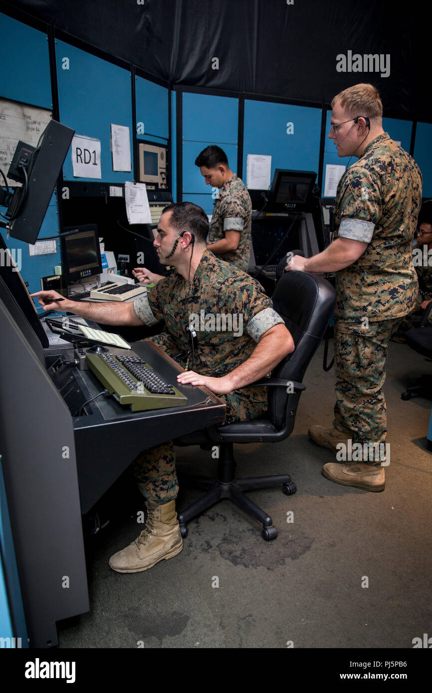 U.S. Marines with Headquarters & Headquarters Squadron, Marine Corps ...