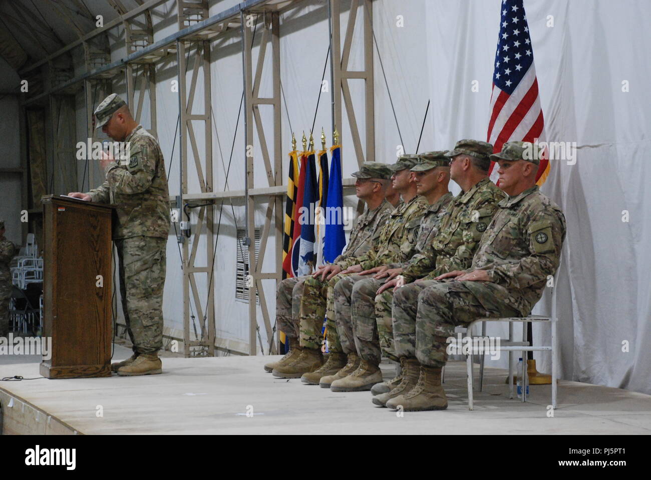 CAMP BUEHRING, Kuwait - Capt. Ross Muhlbauer hosts the transfer of ...
