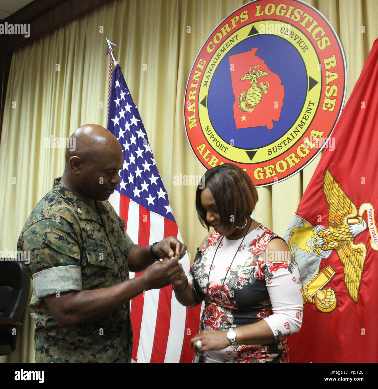 MCLB Albany Commanding Officer Col. Alphonso Trimble presented the ...
