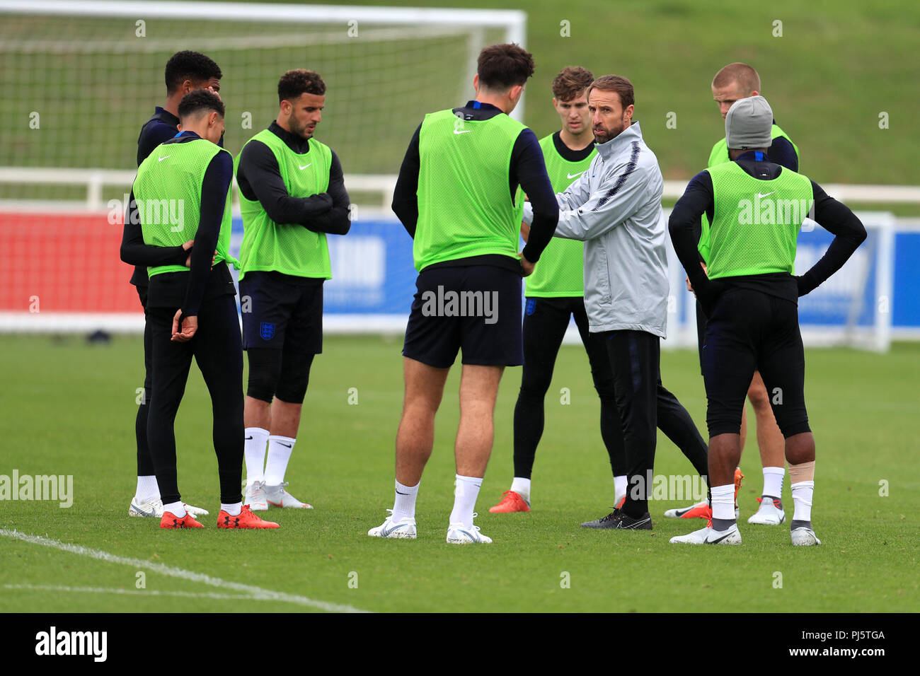 England manager Gareth Southgate during a training session at St ...
