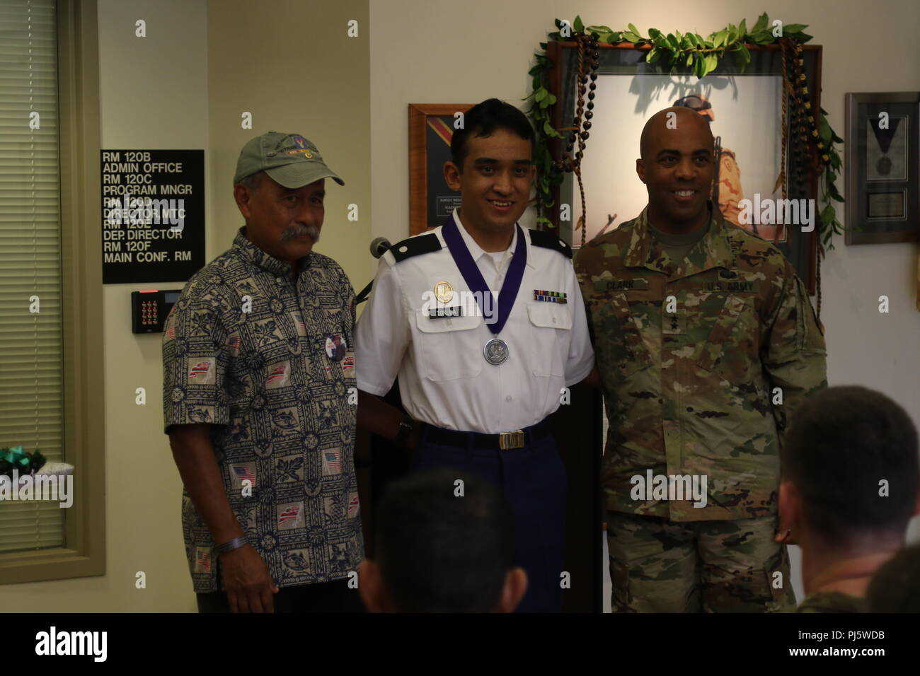 Mr. Allen Hoe, father of 1st Lt. Nainoa Hoe, and Maj. Gen. Ron Clark ...