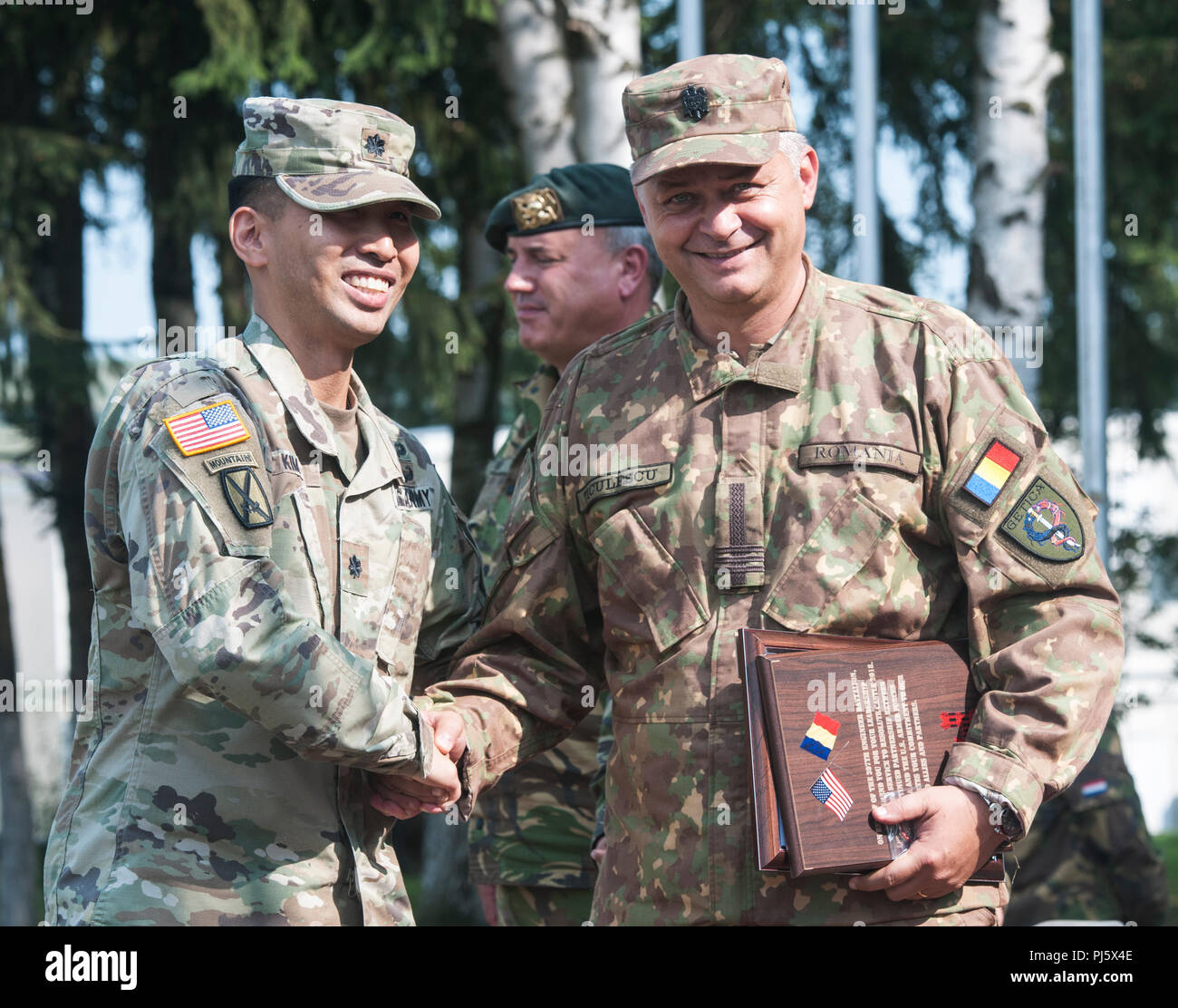 U.S. Army Lt. Col. Ok Kim, the commander of the 397th Engineer ...