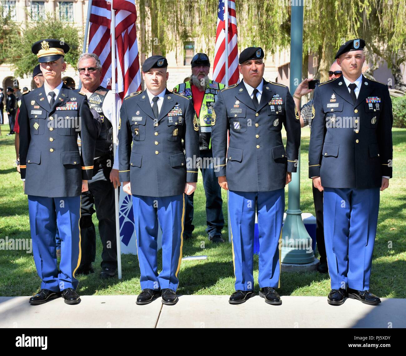 Recruiters and leadership from the Phoenix Recruiting Battalion stand ...