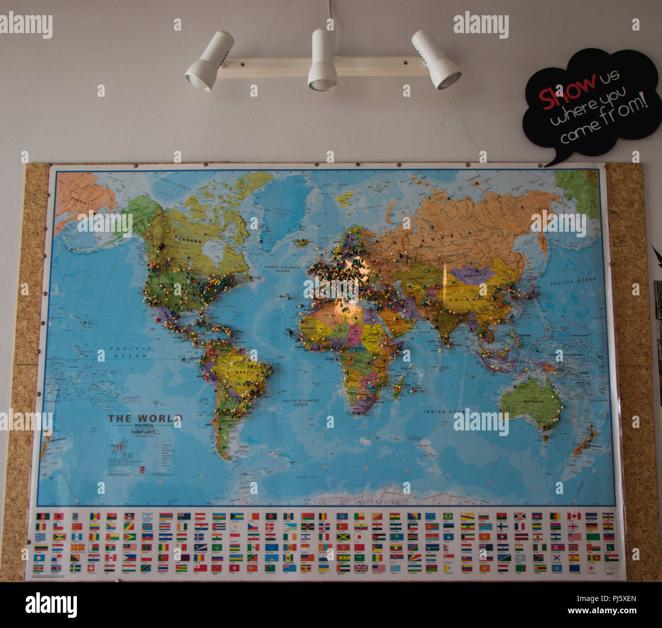 World map with countries hi-res stock photography and images - Alamy