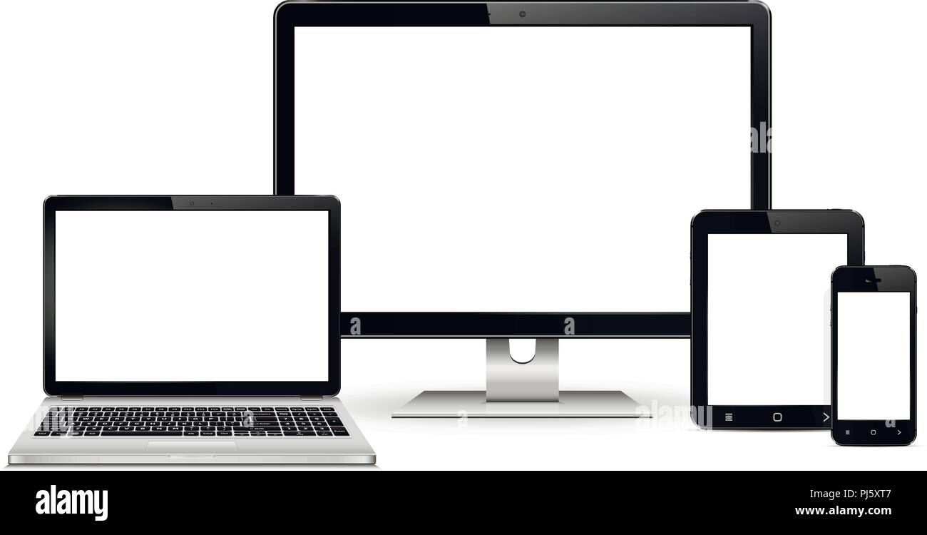 Digital devices set vector Stock Vector Image & Art - Alamy