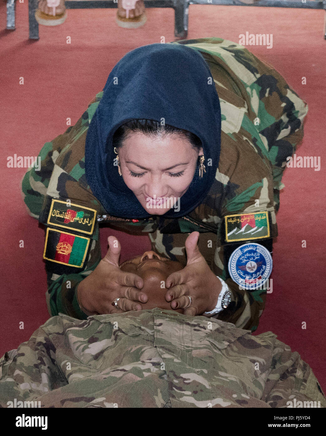 Head tilt chin lift hi-res stock photography and images - Alamy