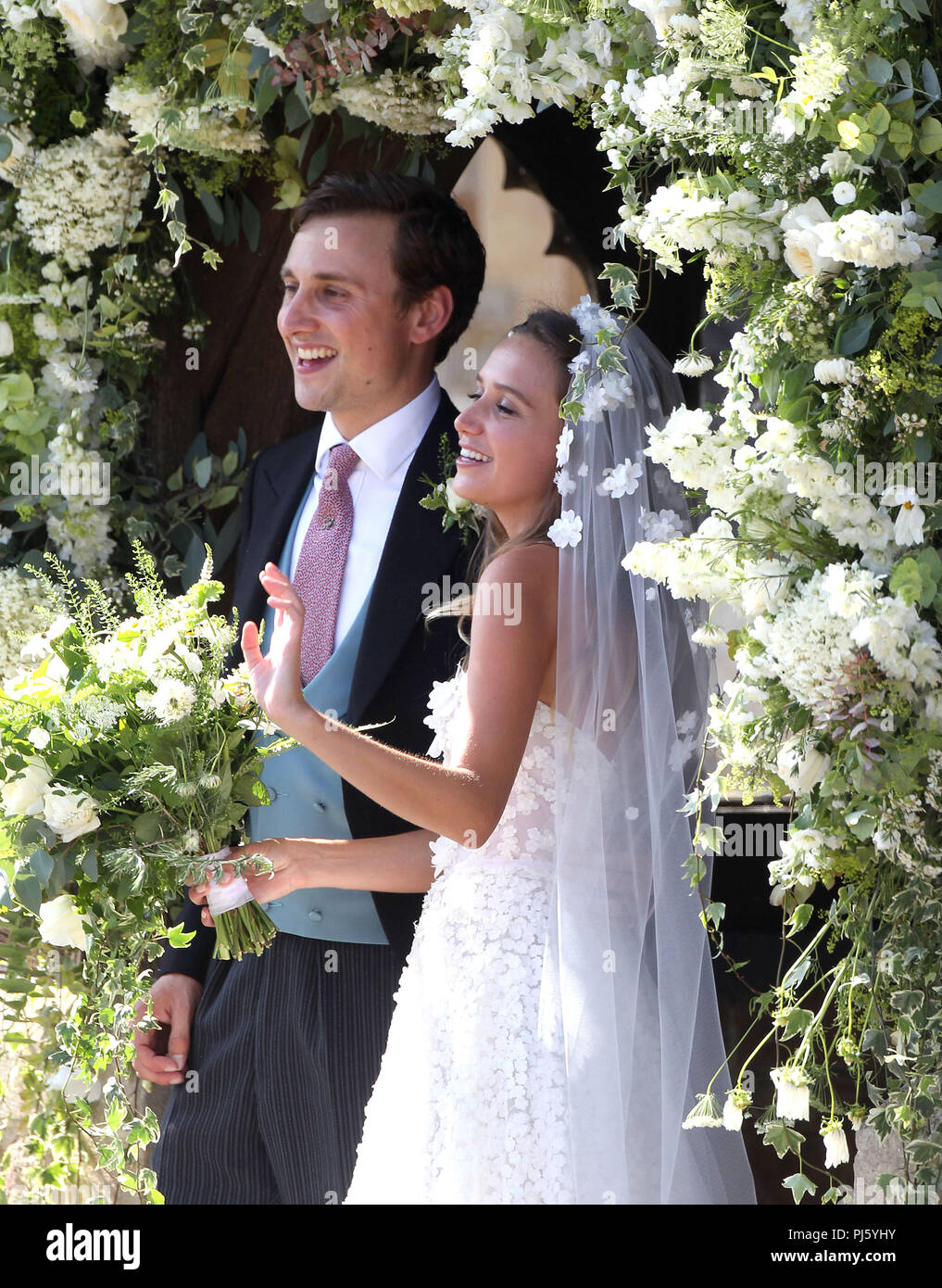 The wedding of Charlie Van Straubenzee and Daisy Jenks at St. Mary the ...