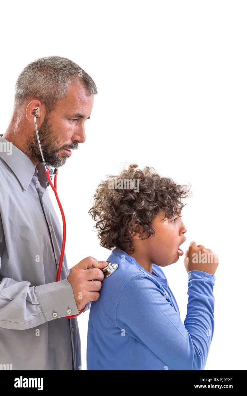 Doctor examining young boy hi-res stock photography and images - Alamy