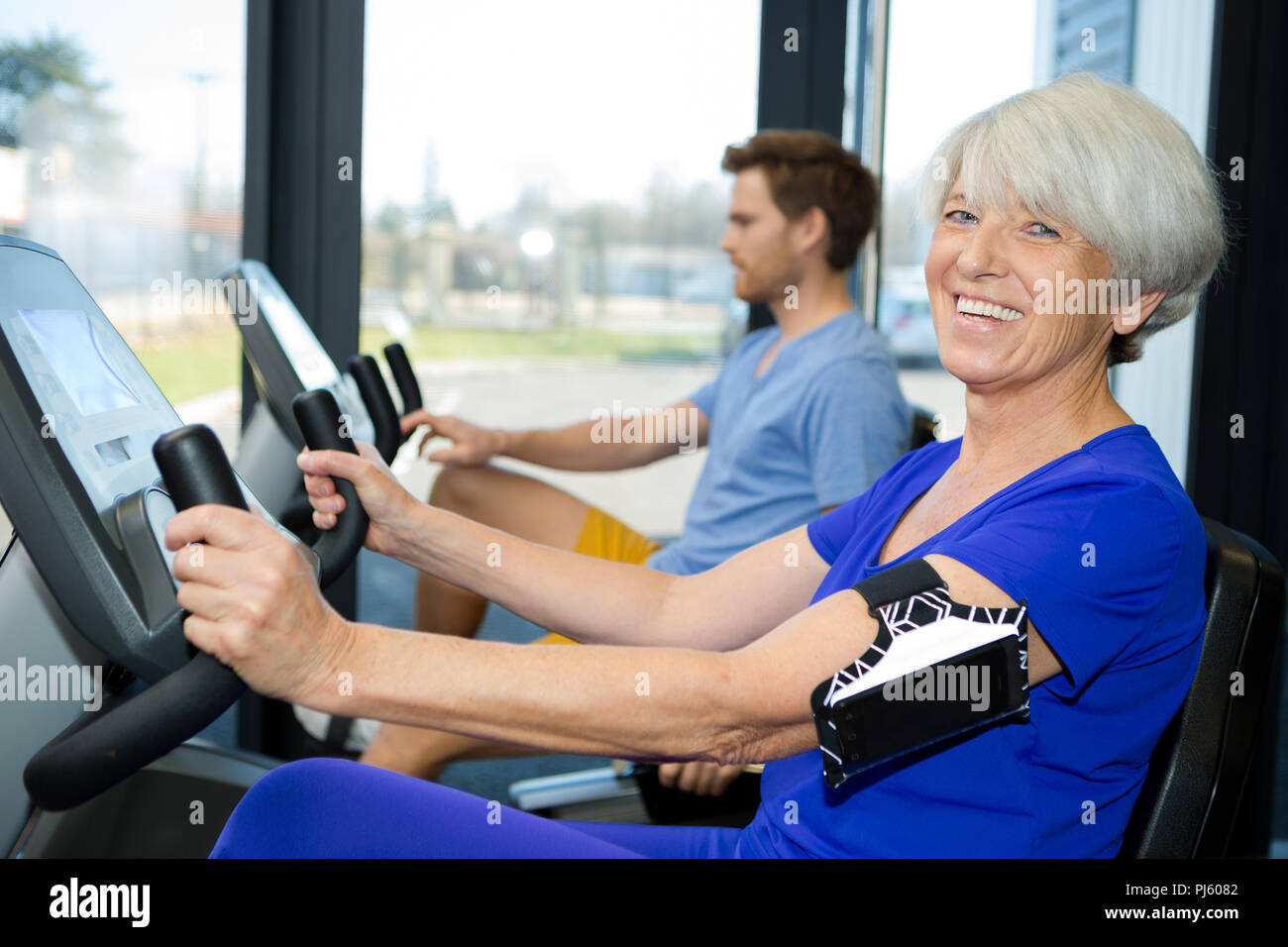 Female fitness ergometer hi-res stock photography and images - Alamy
