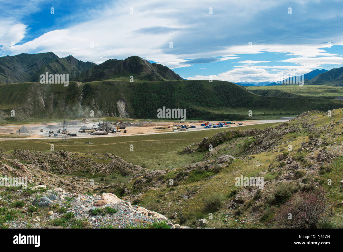 Stone factory in mountains Stock Photo - Alamy
