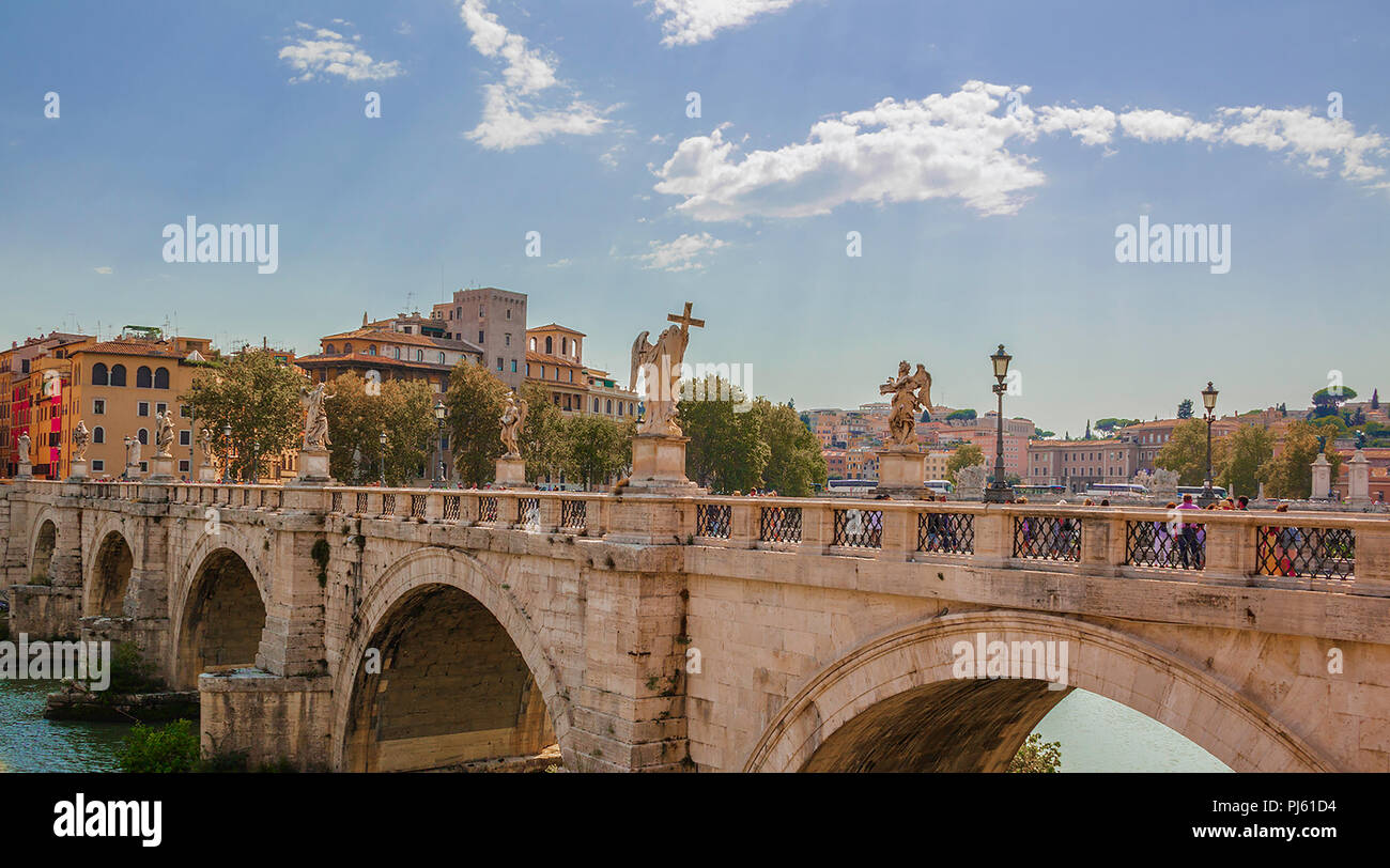 Bridge ponte santangelo hi-res stock photography and images - Alamy
